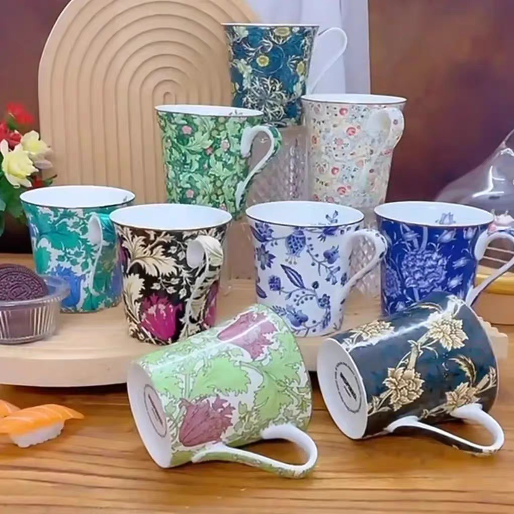 【Ready Stock】COD Bone China Mug Home Coffee Cup Afternoon Tea Cup ...