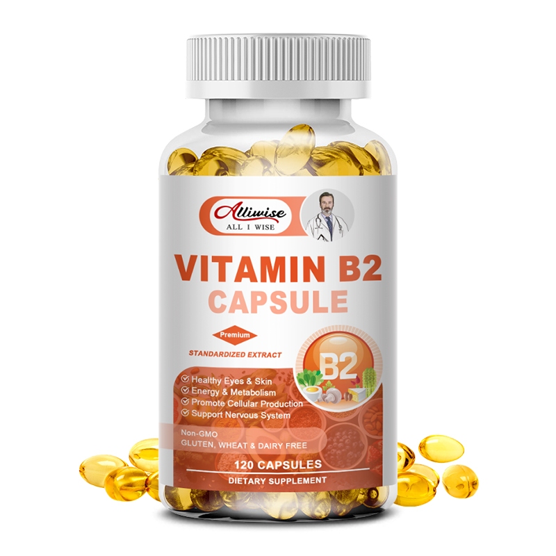 Alliwise Vitamin B2 Capsules Riboflavin Capsules for Eliminate ...