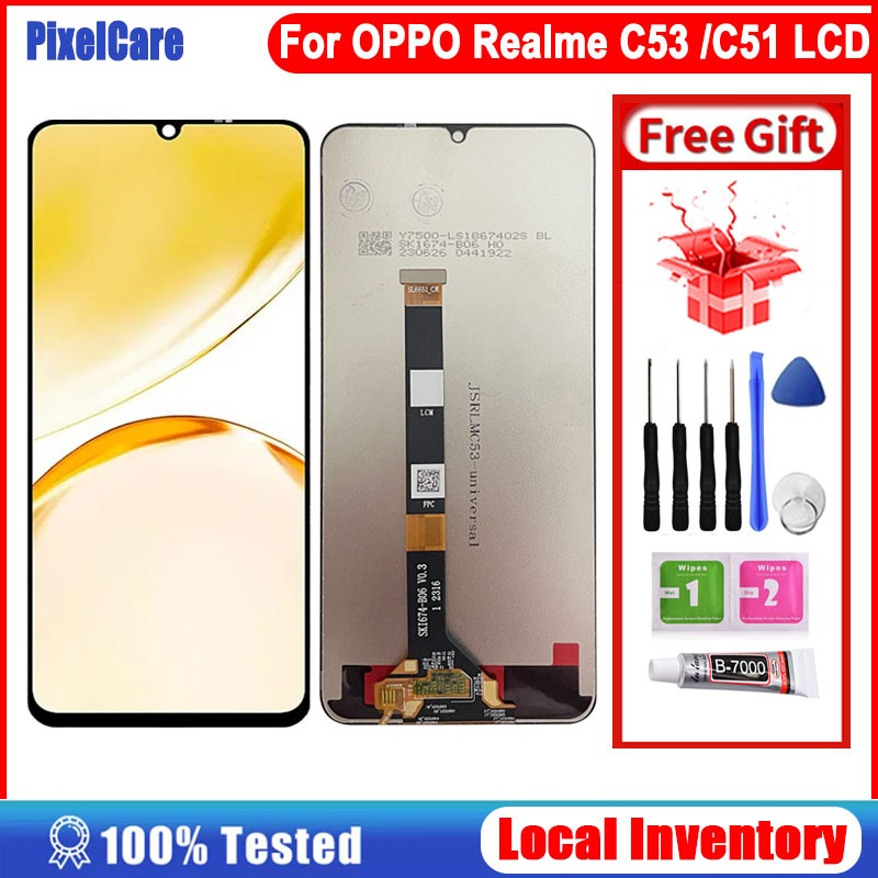 Original LCD With Frame For OPPO Realme C53 /Realme C51 /Realme Narzo N53/Realme Note 50 LCD ...