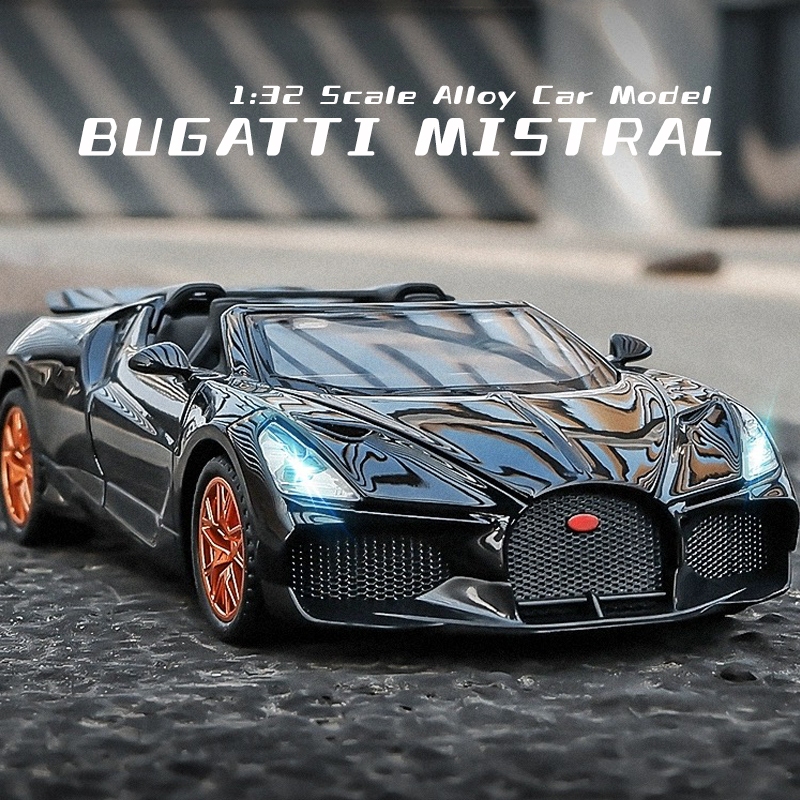 1:32 Scale Bugatti Mistral Alloy Car Model Diecast Car Sound Light Car ...