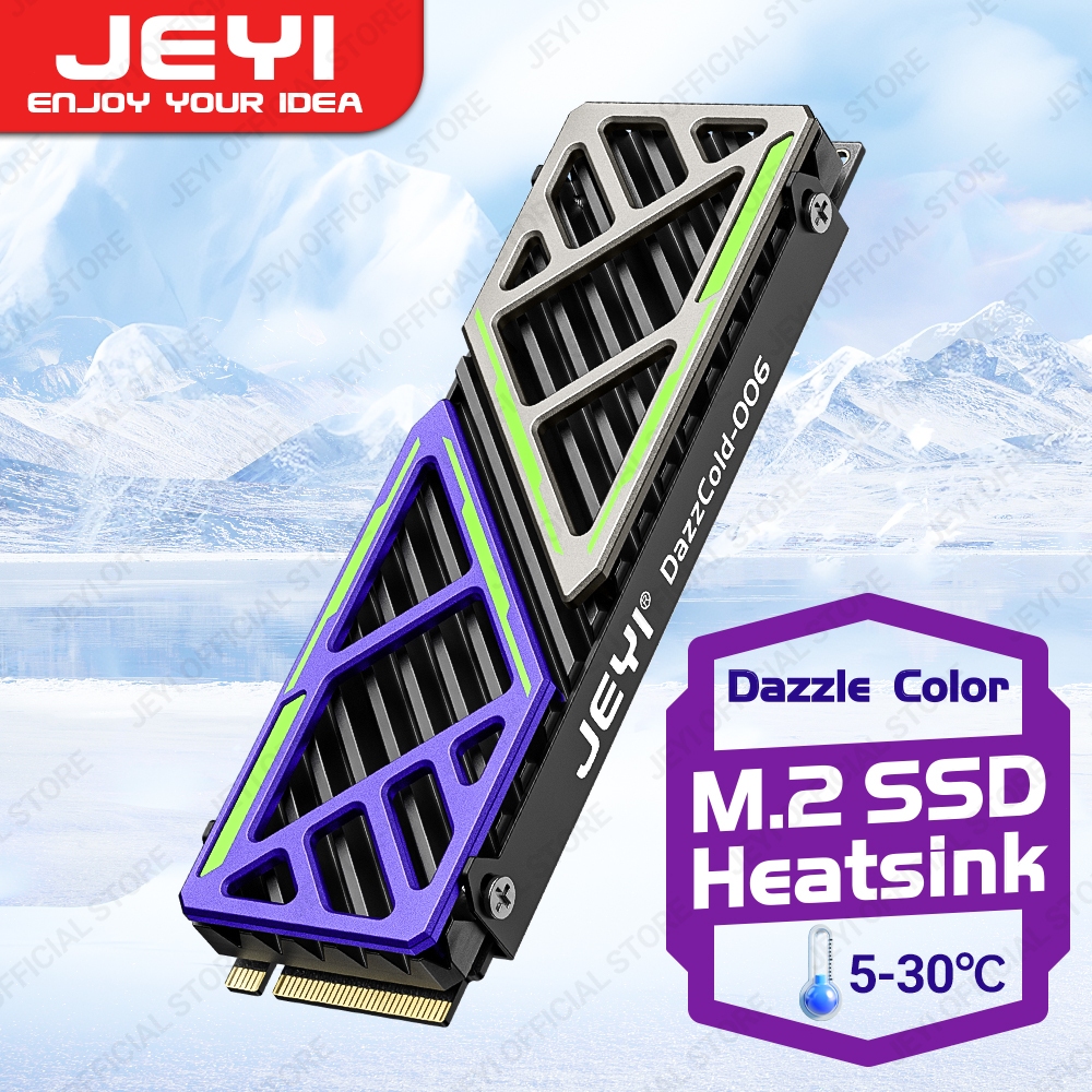 JEYI cooling slot Dazzcold M.2 SSD Heatsink 2280 NVME NGFF Radiator ...