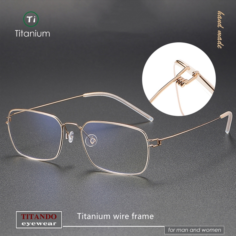 Nordic Minimalist Style Ultra-Light titanium Wire Glasses Business ...