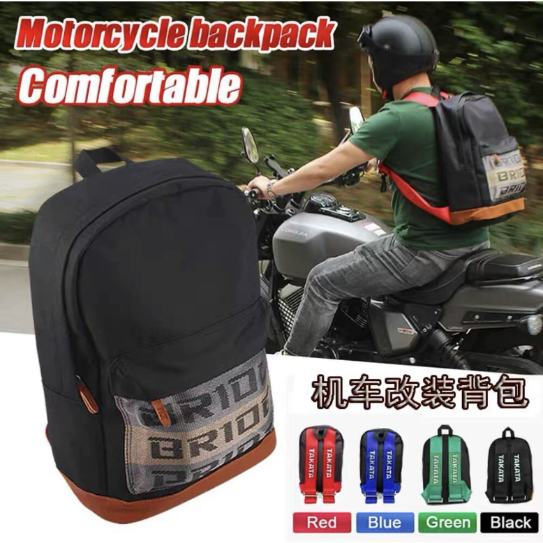 New JDM Racing TAKATA Backpack Backpack BRIDE Modified Sports Travel ...