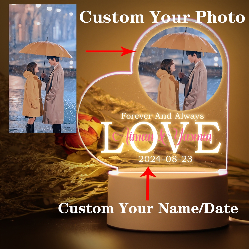 LED Personalized Valentine's Day Light Gift For Wedding Souvenir ...