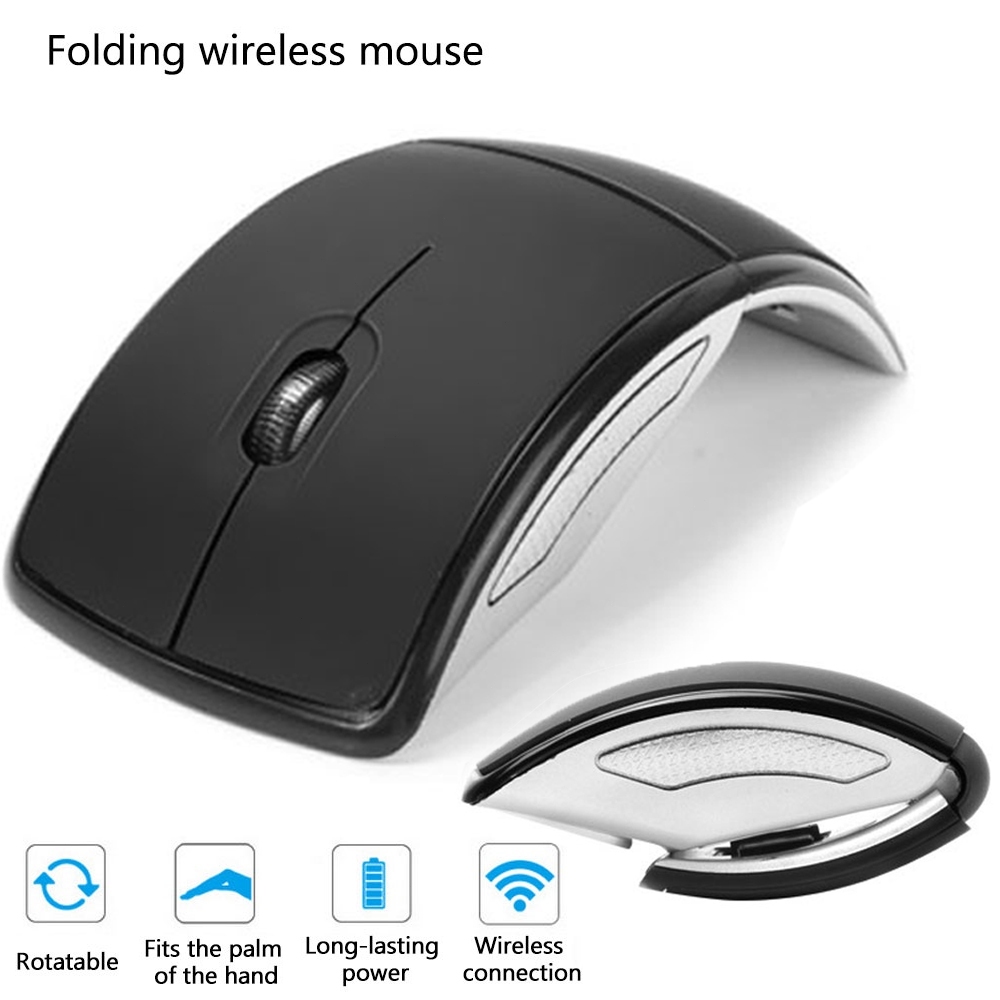 Foldable Wireless Optical Mouse for PC and Notebook Laptop with LED ...