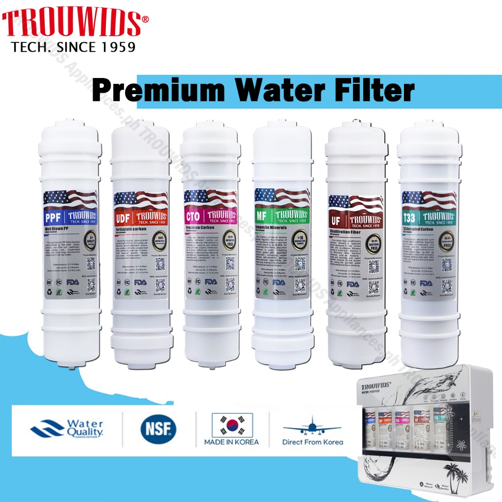 TROUWIDS Household Water Purifier Filter 10 Inch Universal 5/6 Stage ...