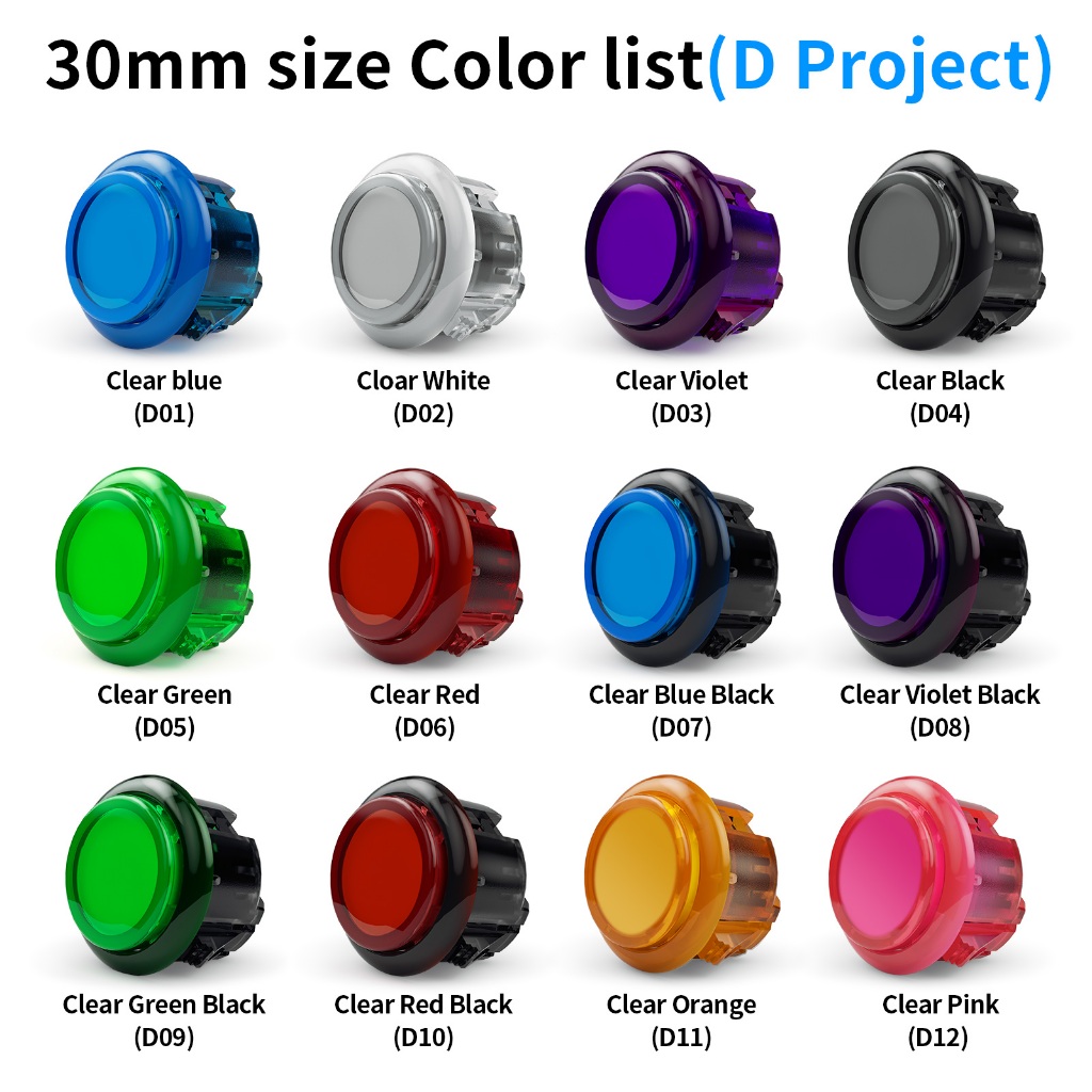 QANBA Gravity KS Mechanical Arcade buttons Shafts Silent Pushbutton ...