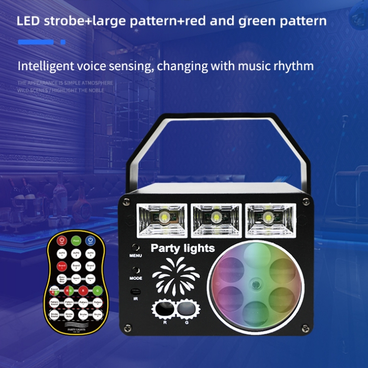 3in1 Led Party Lights DJ Disco Ball Light LED Stage Strobe Lights Sound ...