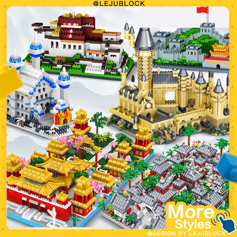 【LEJUBLOCK】world landmarks building blocks toys for kids Suzhou gardens ...
