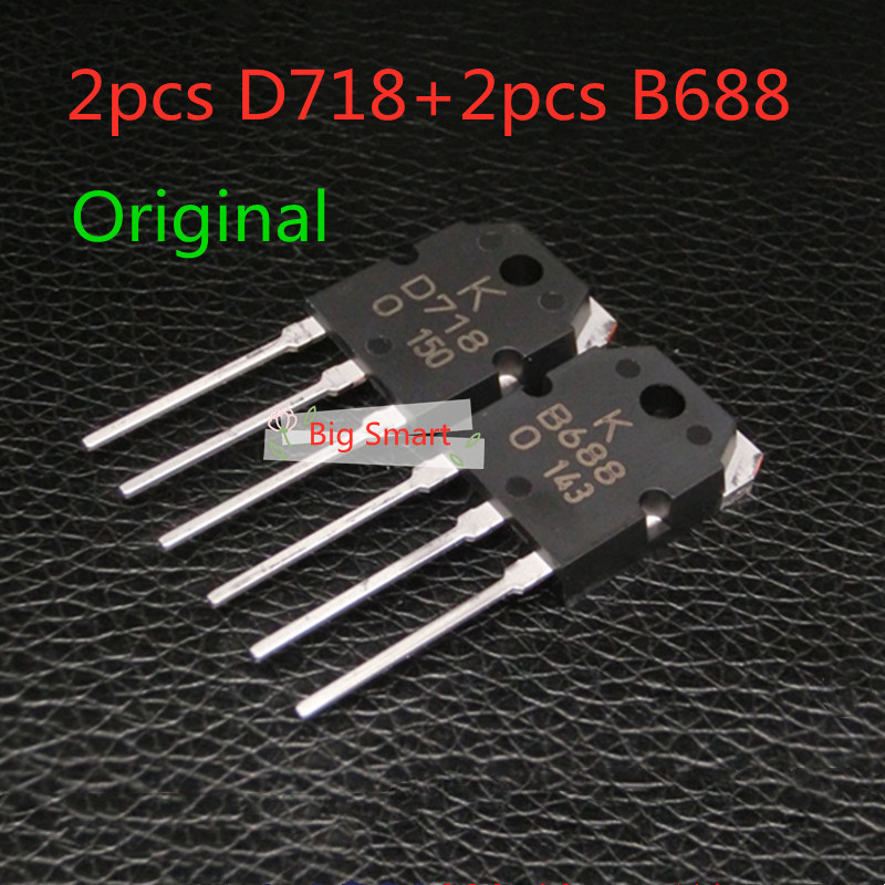 4 pcs Original D718 B688 2SD718 2SB688 TO-3P KTB688 KTD718 Audio pair ...