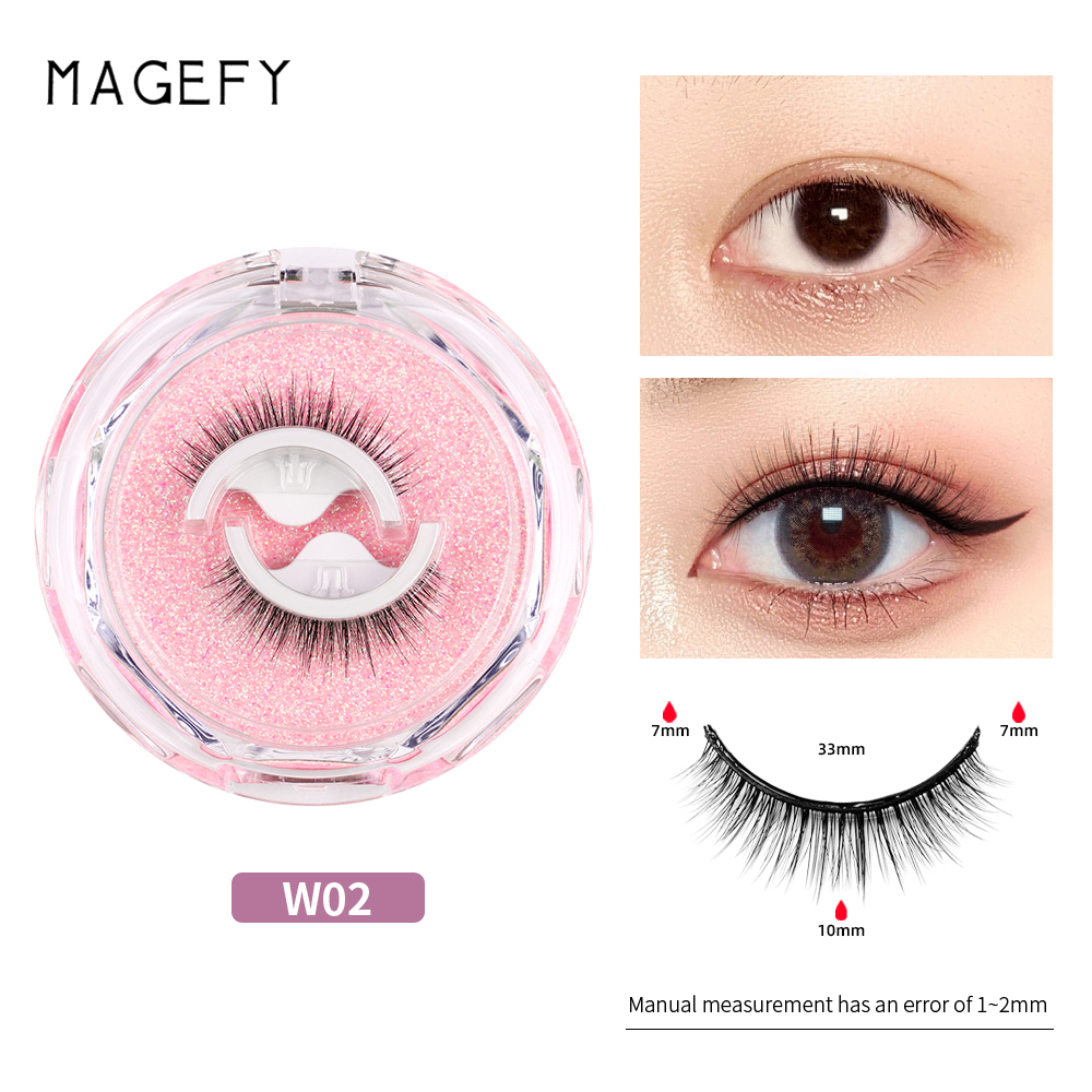MAGEFY False Eyelashes No Need Glue Magnetic Eyelashes 1pair Mga pekeng ...