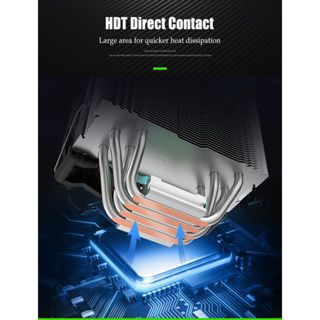 Huntkey Tower CPU Cooler Storm T400F PC Computer Metal Heat Sink 4 Pure ...