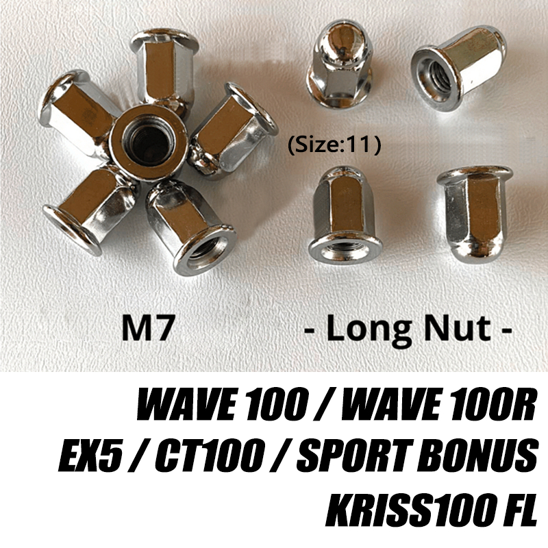 M7 Size 11 Exhaust Nuts For Kawasaki CT100 HONDA Wave100 Wave100R ...
