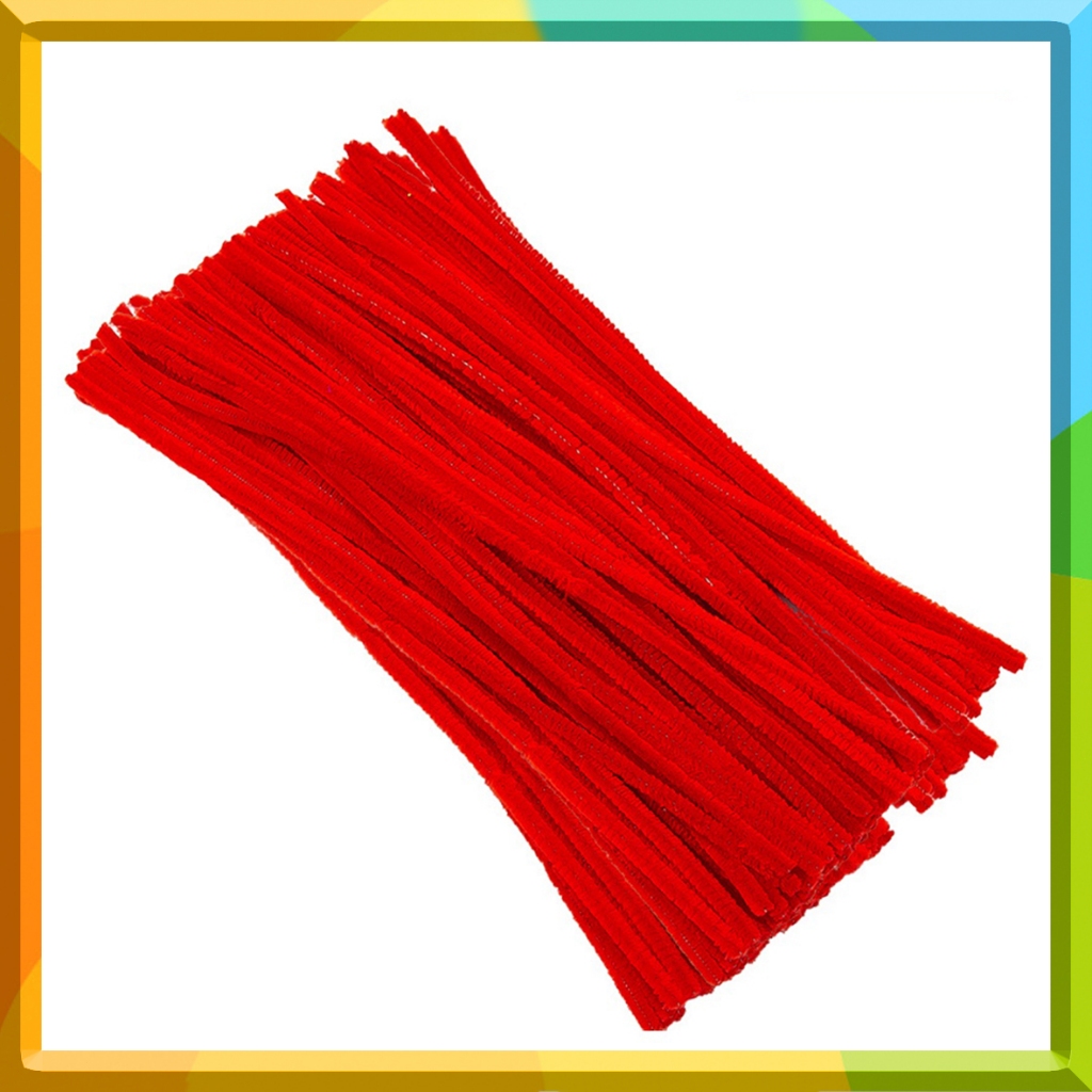 100PCS Fuzzy Wires | DIY Craft Stems | Colored Pipe Cleaners | Fuzzy ...