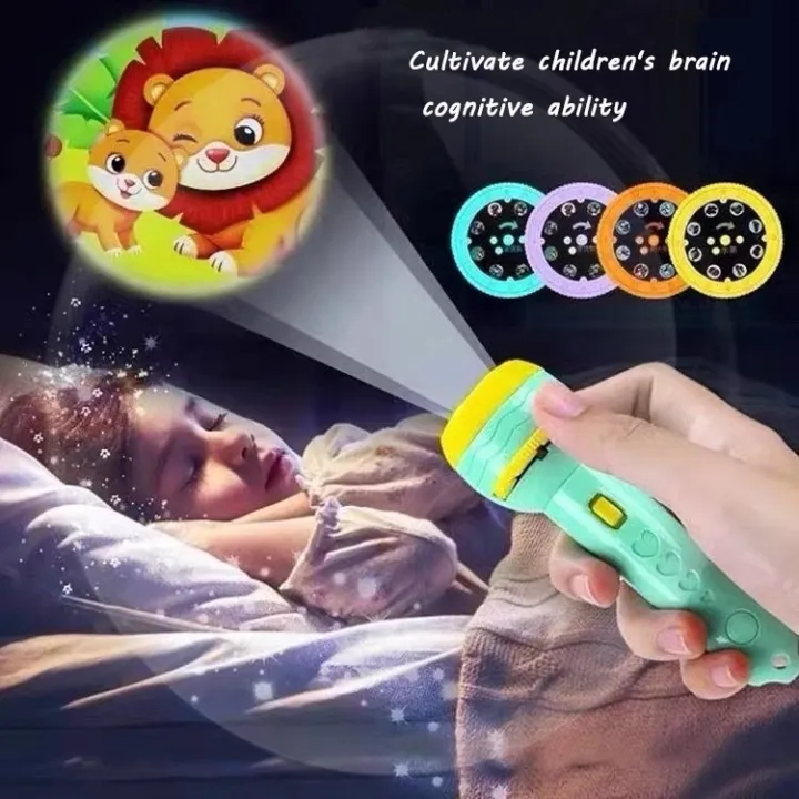 Toy Cute Cartoon Flashlight Projector Torch | Shopee Philippines