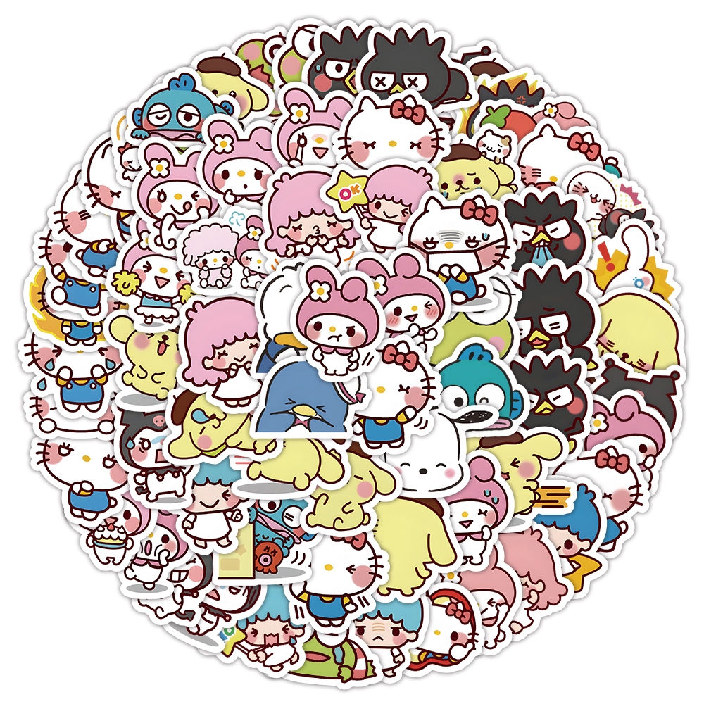 Sanrio,sticker,60pcs stickers,toy stickers,notebook stickers,diary ...