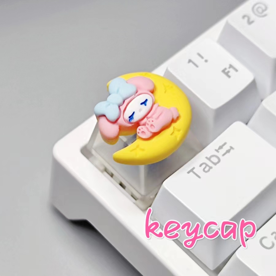 Translucent Keycap Cute Moon Keycap for Mechanical Keyboard | Shopee ...