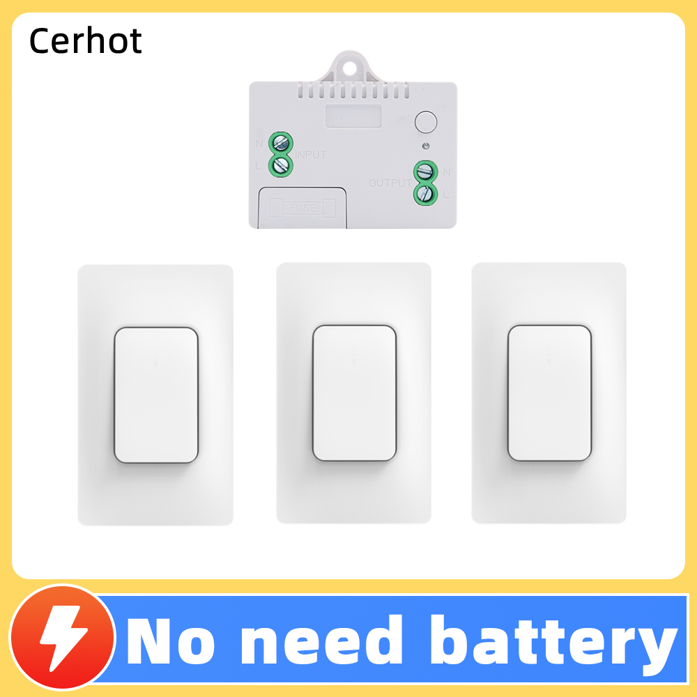 Cerhot Wireless Switch 433Mhz SmartHome Kinetic Switch Receiver 100V ...