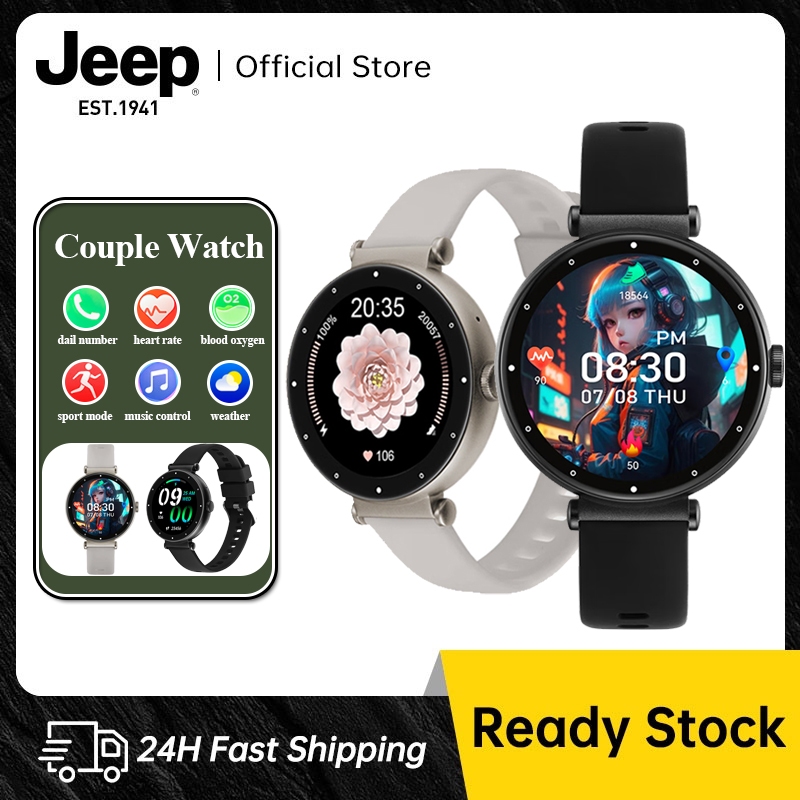 Jeep Smart Watch Couple Watch SpO2 Blood Oxygen Heart Rate Monitor ...