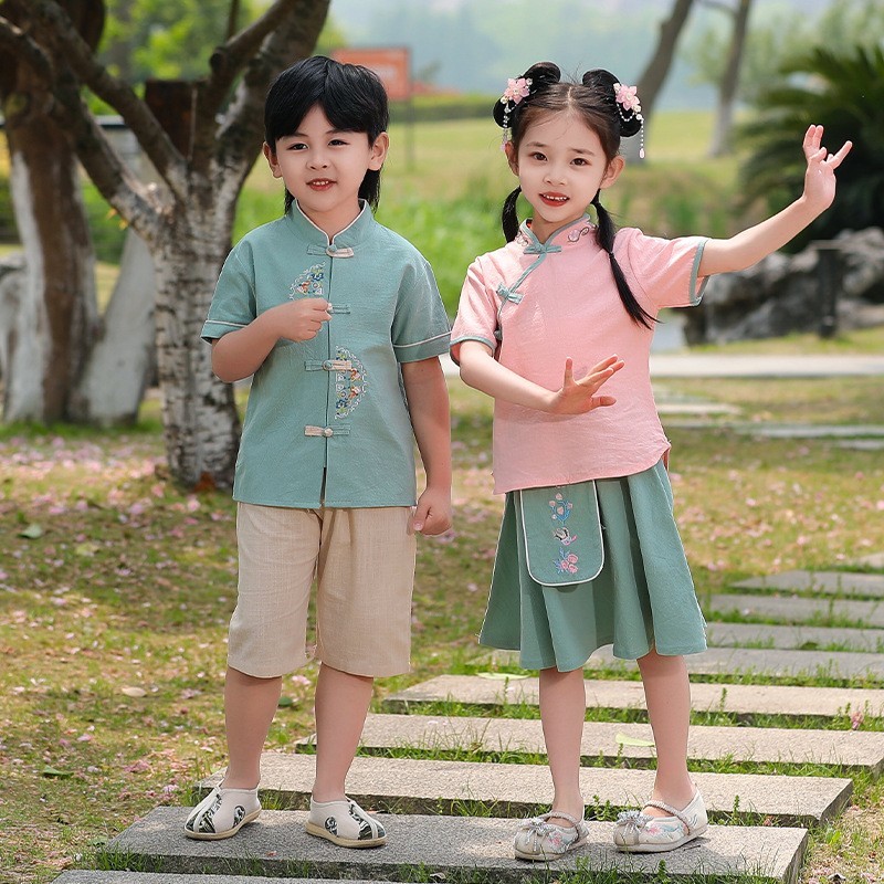 Children Hanfu Boys Summer Thin Chinese Style Ancient Costume Baby Tang ...