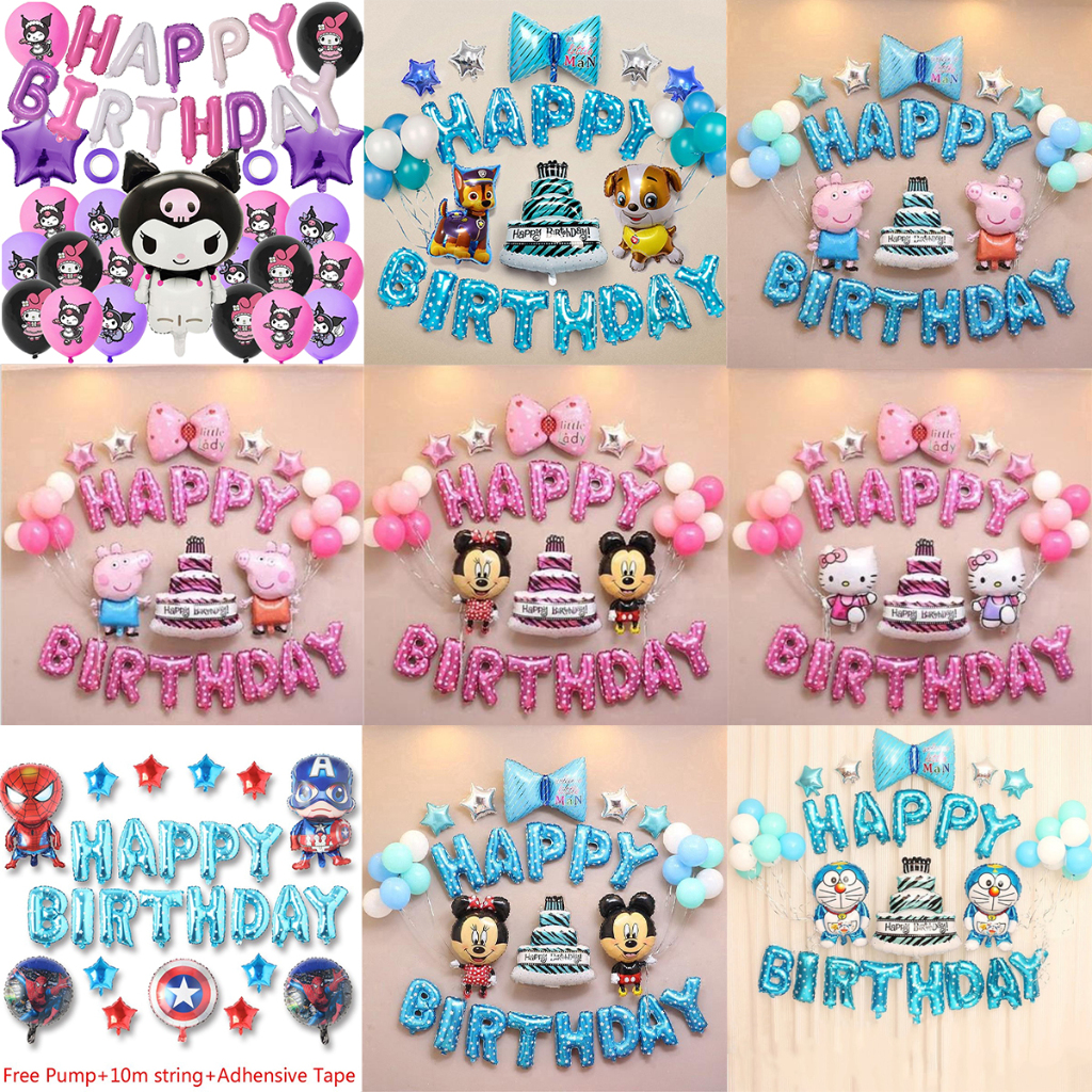 33pcs Sanrio Hello Kitty Kuromi Theme Superhero Doraemon Cartoon Kids ...