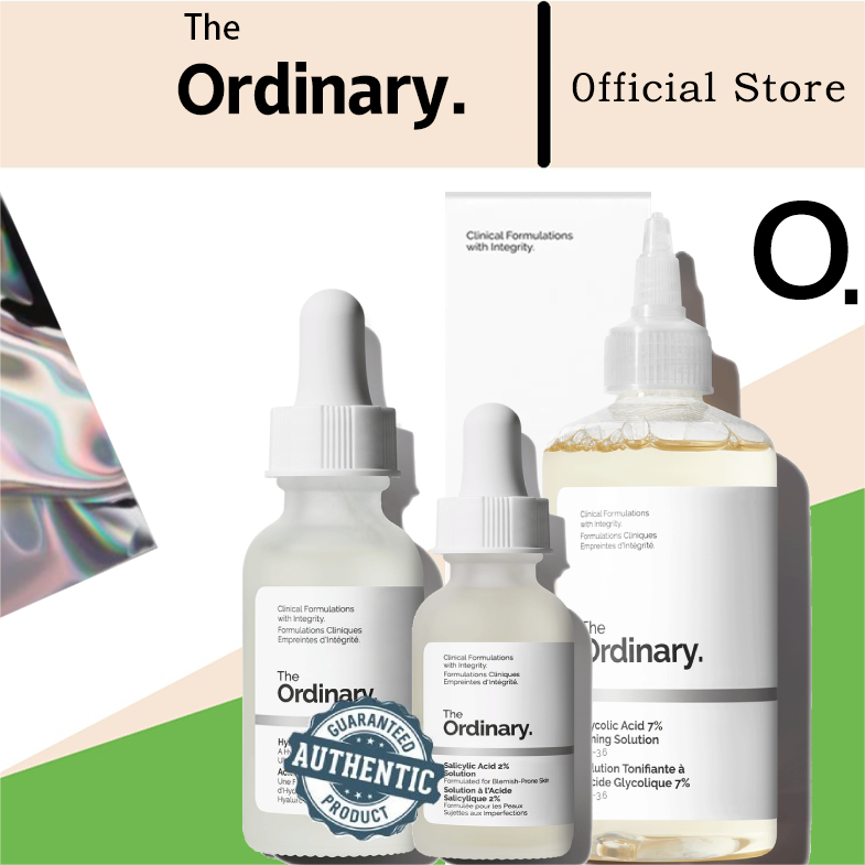 The Ordinary Skin Smoothing Set Glycolic Acid 7% Toning Solution ...