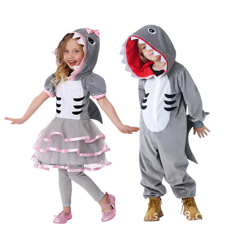Kid Shark Cosplay Costume Girls Boys Toddler Shark Dress Up Children's ...