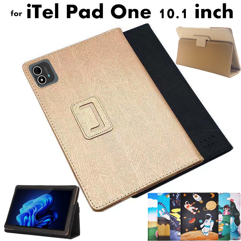 Flip Case for ITEL tablet Pad 1 One 10.1 Inch Silk Pattern Cover Flip ...