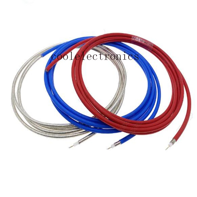1pc 1m Blue/Red/Silver Semi-Flexible RG402 0.141" Cable High Frequency ...