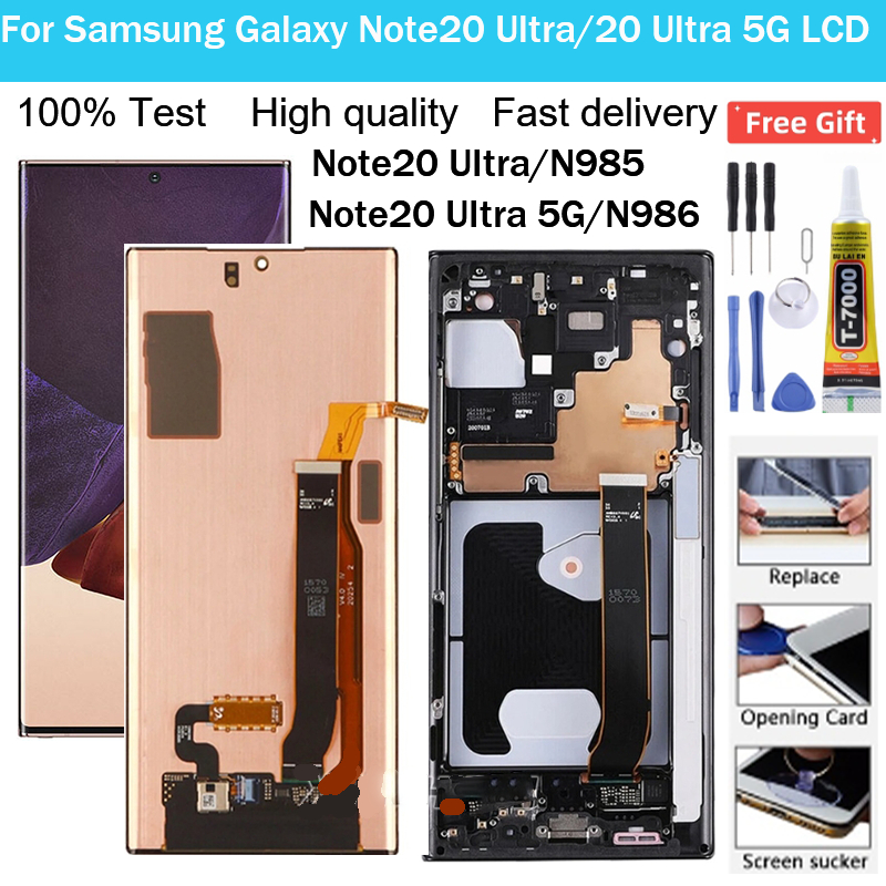Original AMOLED For Samsung Galaxy Note 20 Ultra 4G 5G LCD Display ...