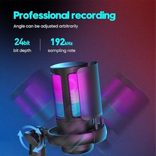 Me6S RGB USB Microphone Gaming USB Mic Plug and Play Noise Reduction ...