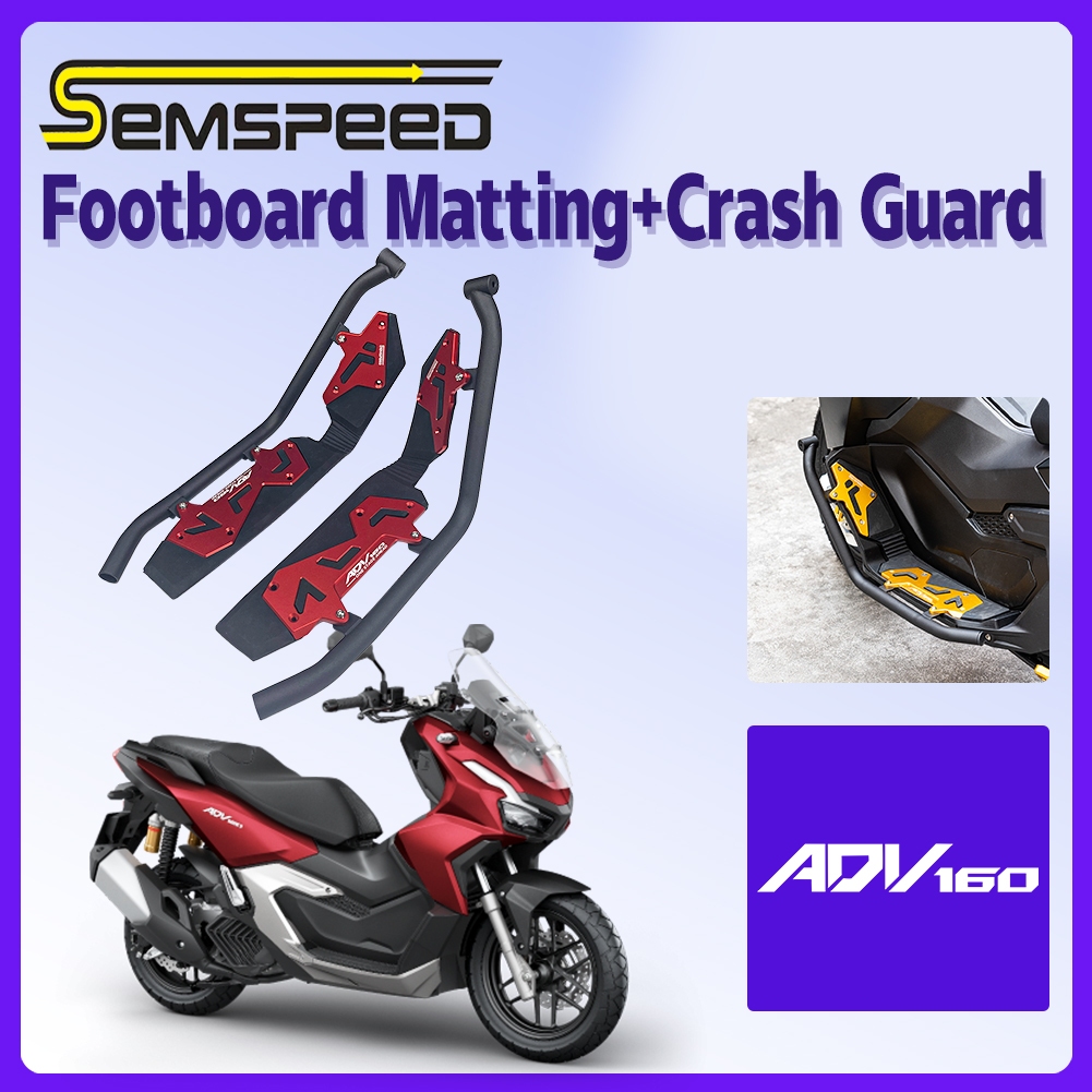 【SEMSPEED】For Honda ADV160 ADV 160 2022-2024 2025 Motorcycle Footrest Footboard Matting with ...