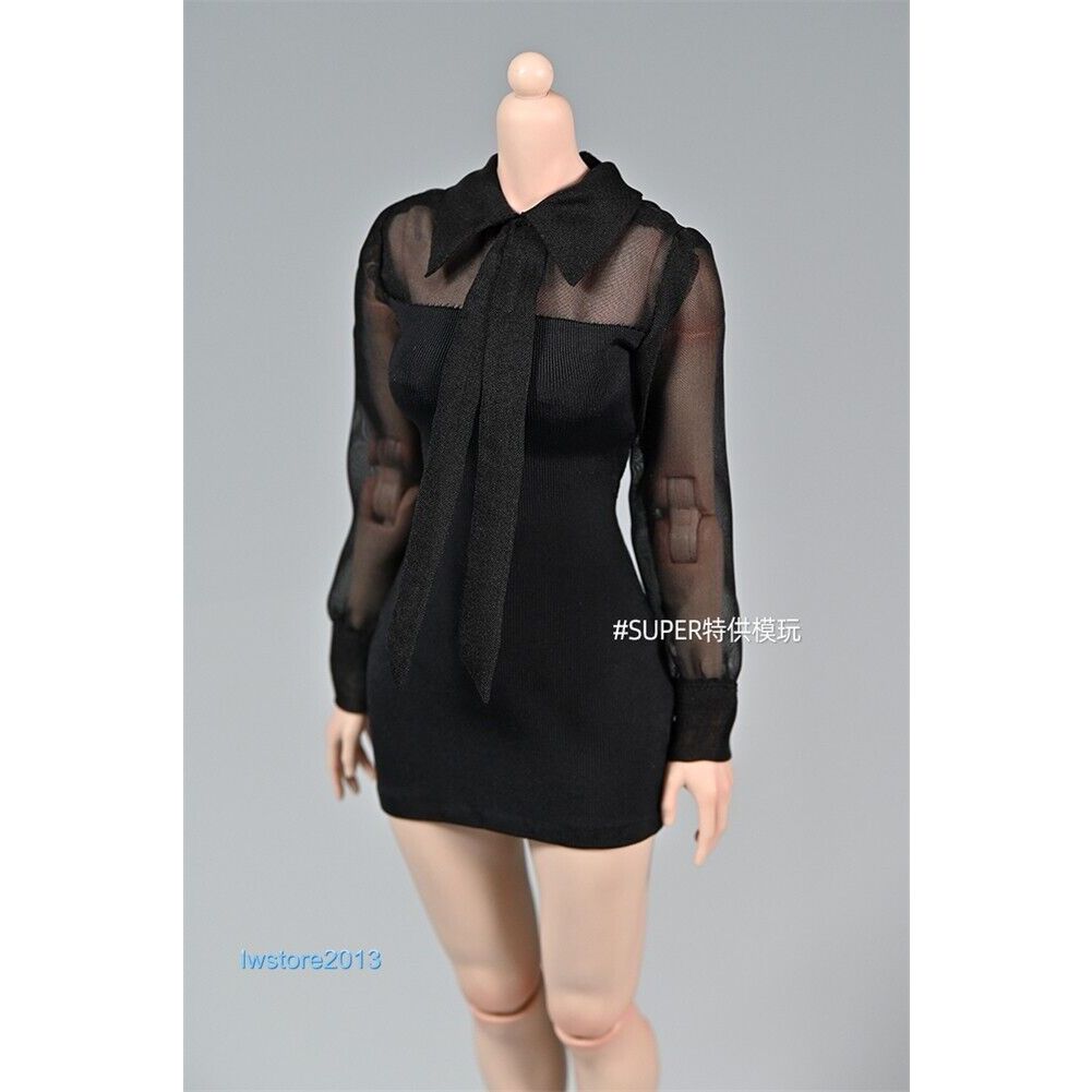 1/6 Black Thin Dress Skirt Clothes For 12" Female TBL Phicen JO Figure Body Toys | Shopee ...