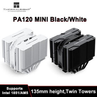 Thermalright PA120 MINI Black/WHITE Double Tower 6 Heat Pipe CPU Cooler ...