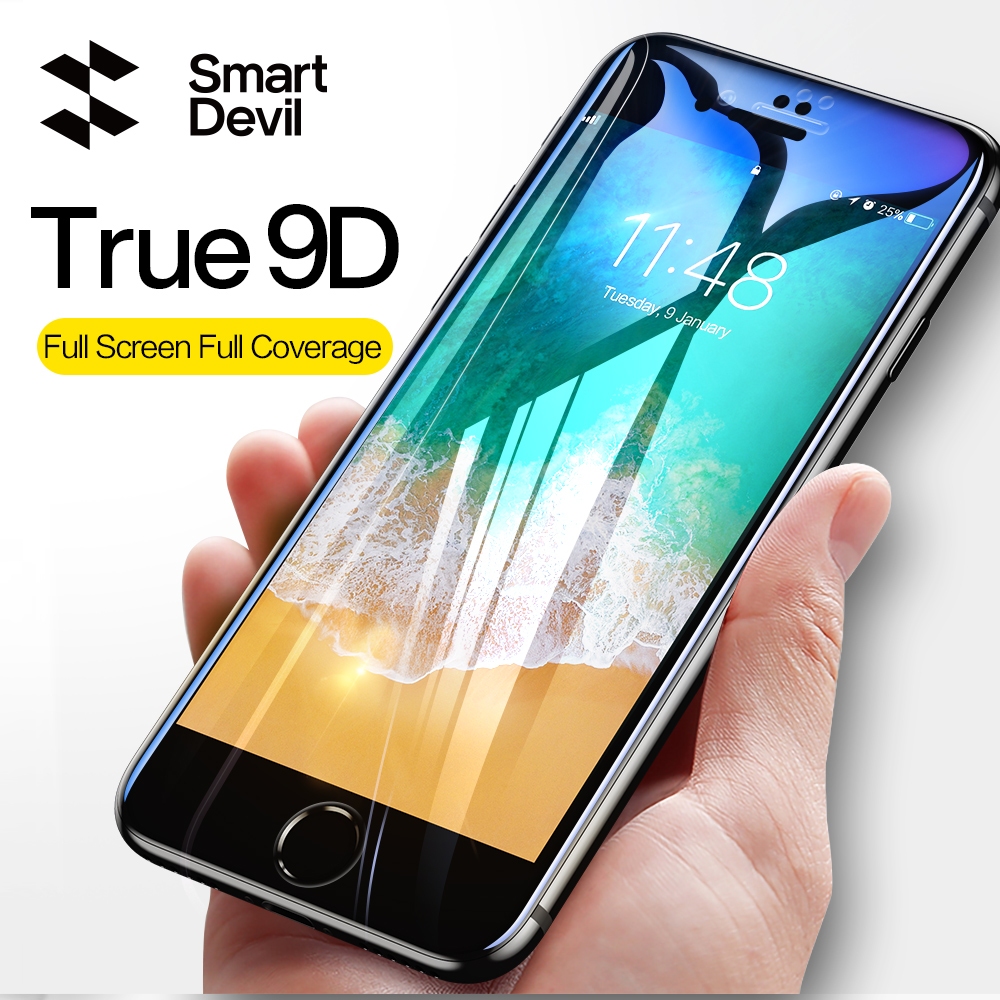 SmartDevil Tempered Glass For iPhone 7/8Plus/6S/Full Coverage Full Edge ...