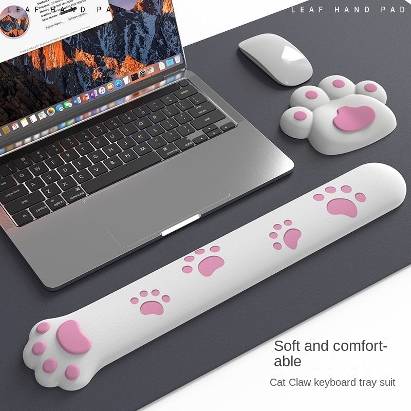 Cat's paw keyboard, hand rest, mouse wrist pad, memory foam, palm rest ...