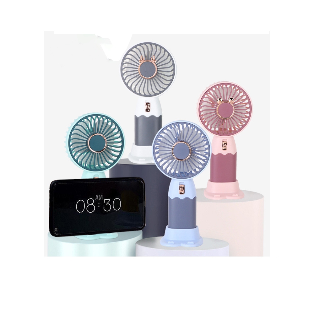 GOOJODOQ 2-in-1 New Electric Fan Mini Fan Rechargeable Table Handheld ...