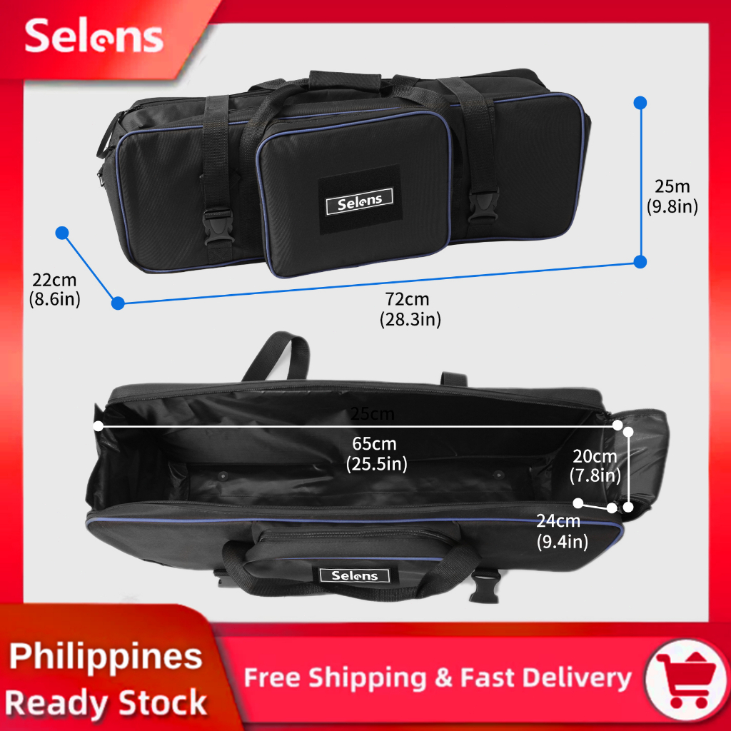 Selens Waterproof Strong Studio Bag 72cm/105cm Flash Tripod Ring Light ...