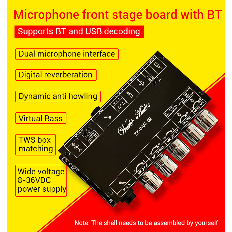 DIYMORE DAM H1 Karaoke Reverberation Board Front Stage Effector Mike Microphone K Song with ...