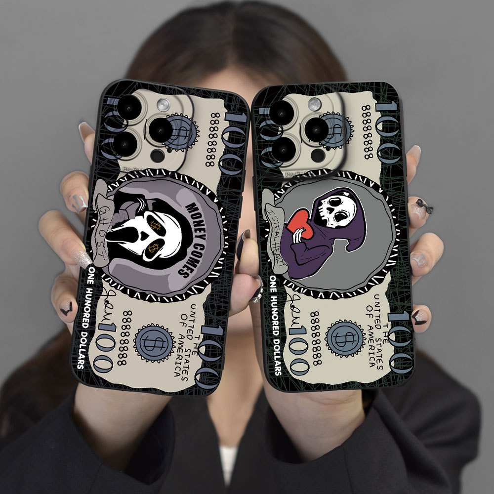 Ghost Graphic Anti-fall Phone Case For IPhone 15 14 13 Pro Max 11 12 ...