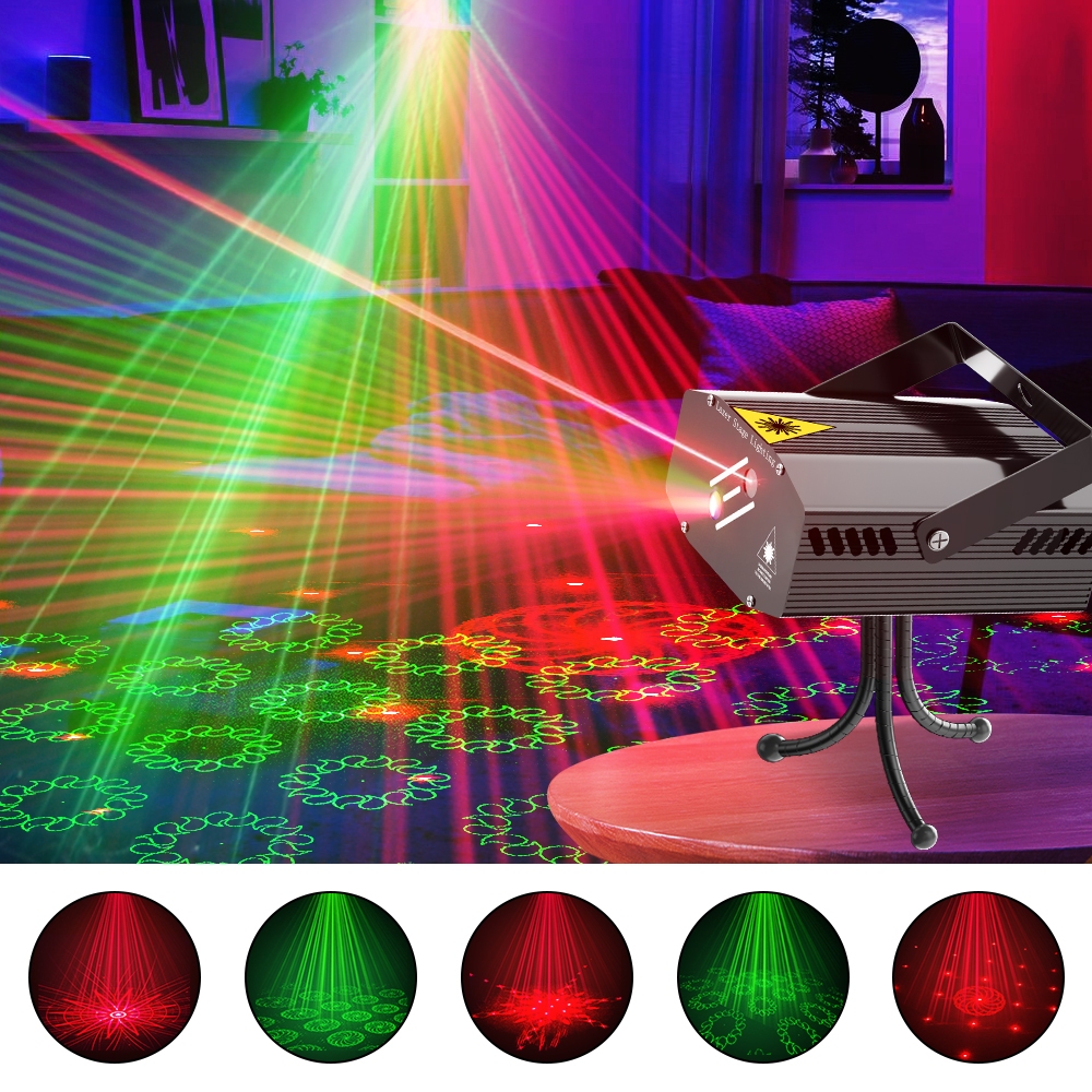 RGB Laser Stage Light 32 Styles Party Light Projector DJ Disco Sound ...