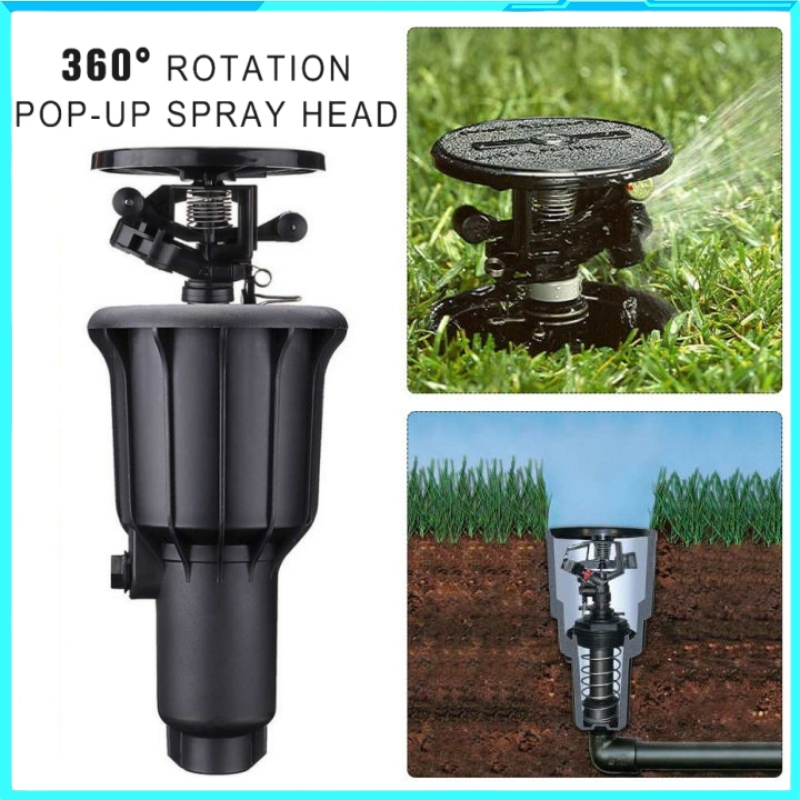 High Water Pressure 360 Degree Rotating Water Spray Pop-Up Sprinkler ...
