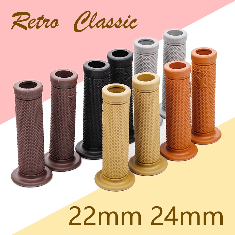 DIAMOND RETRO HARLEY STYLE HANDLE GRIP OLD SKOOL VESPA HARLEY CAFE ...