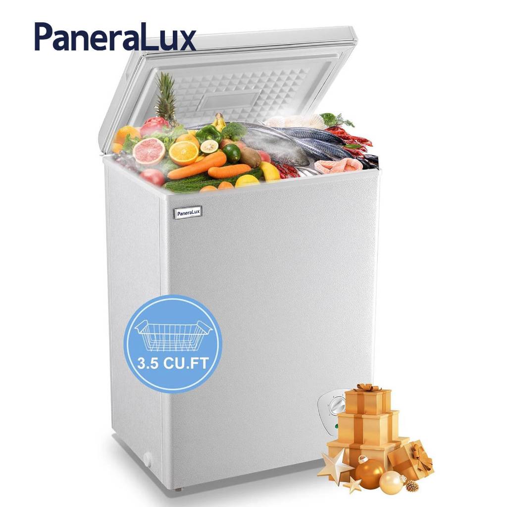 PaneraLux Chest Freezer 3.5 Cubic Feet Mini Small Deep Freezers with ...