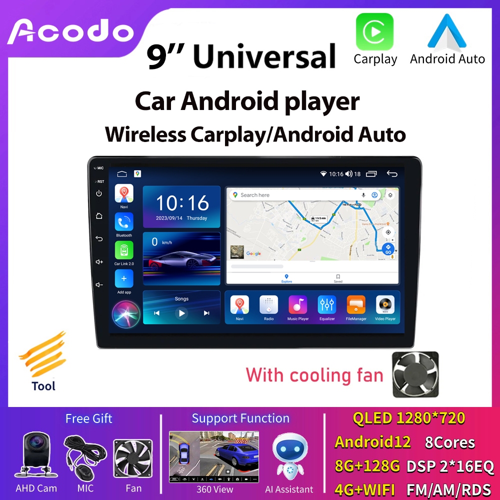 Acodo Plug and play Android 12 Player with Wired and Wireless Apple ...