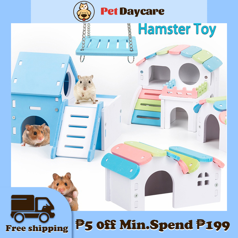 Hamster Castle Small Pet Sleeping House Hideout Cabin Hamster Toy ...