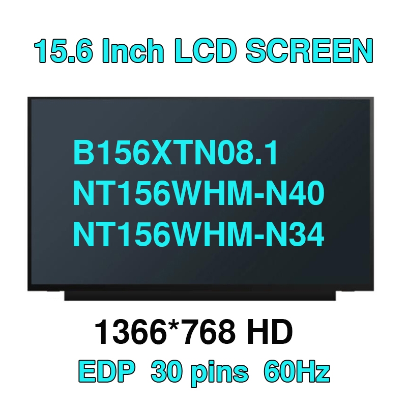 15.6" LCD Display NT156WHM-N44 N40 V8.0 B156XTN08.1 B156XTN08.0 ...