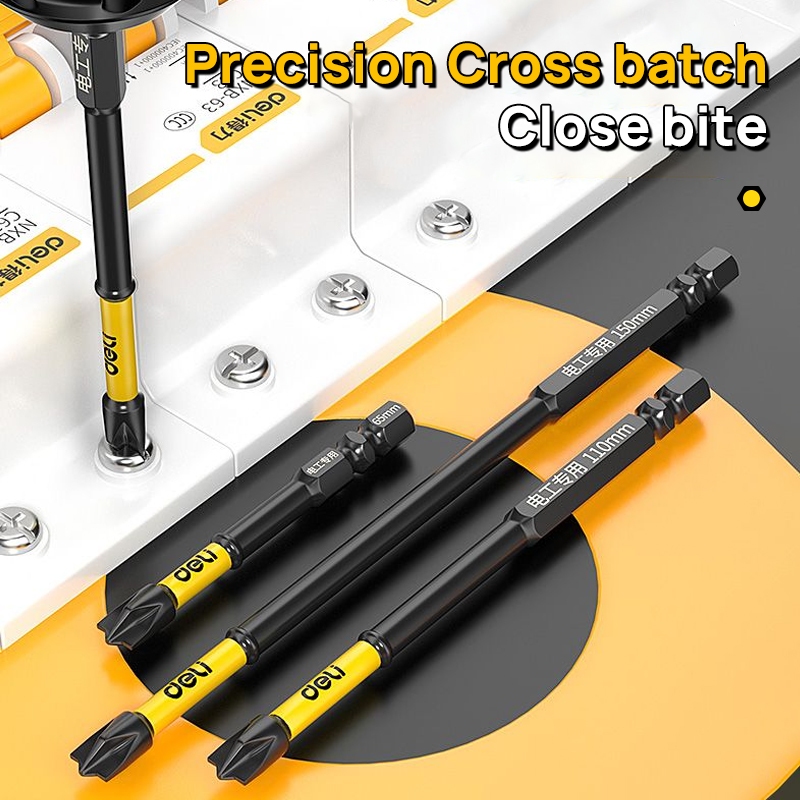 Deli Magnetic anti-slip phillips/slotted screwdriver bits | Shopee ...