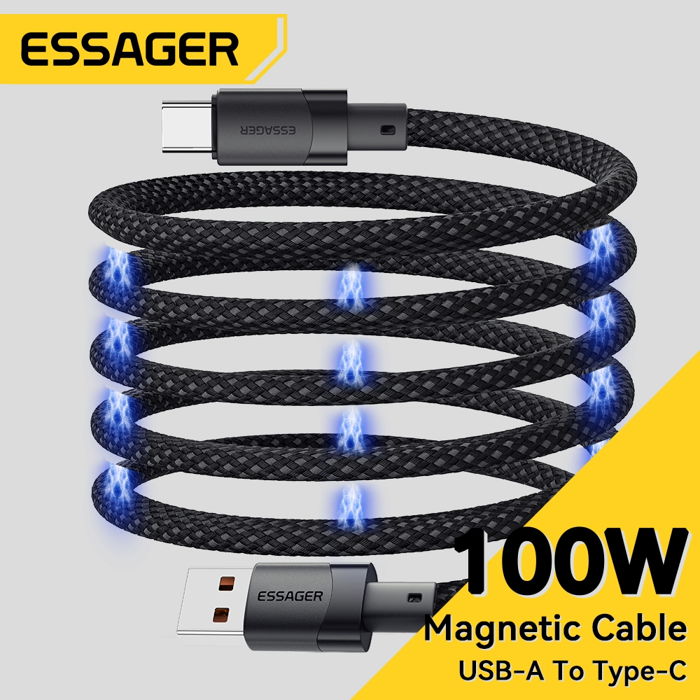 Essager 7A 100W Magnetic Data Cable Type C Cord Fast Charging For ...