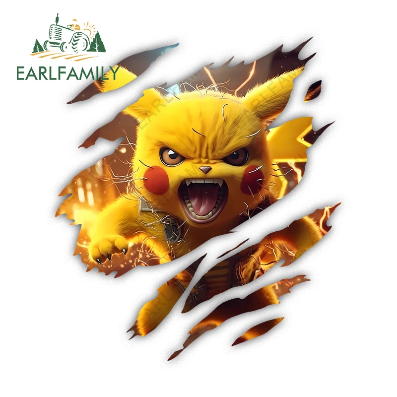 EARLFAMILY 13cm x 11.5cm Pokemon Tears Car Sticker Pokemon Anime Decals ...